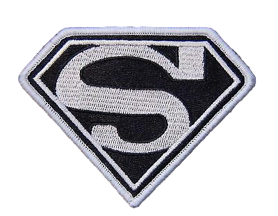 Sleek Black Superman Velcro Patch: Hero Emblem Austin
